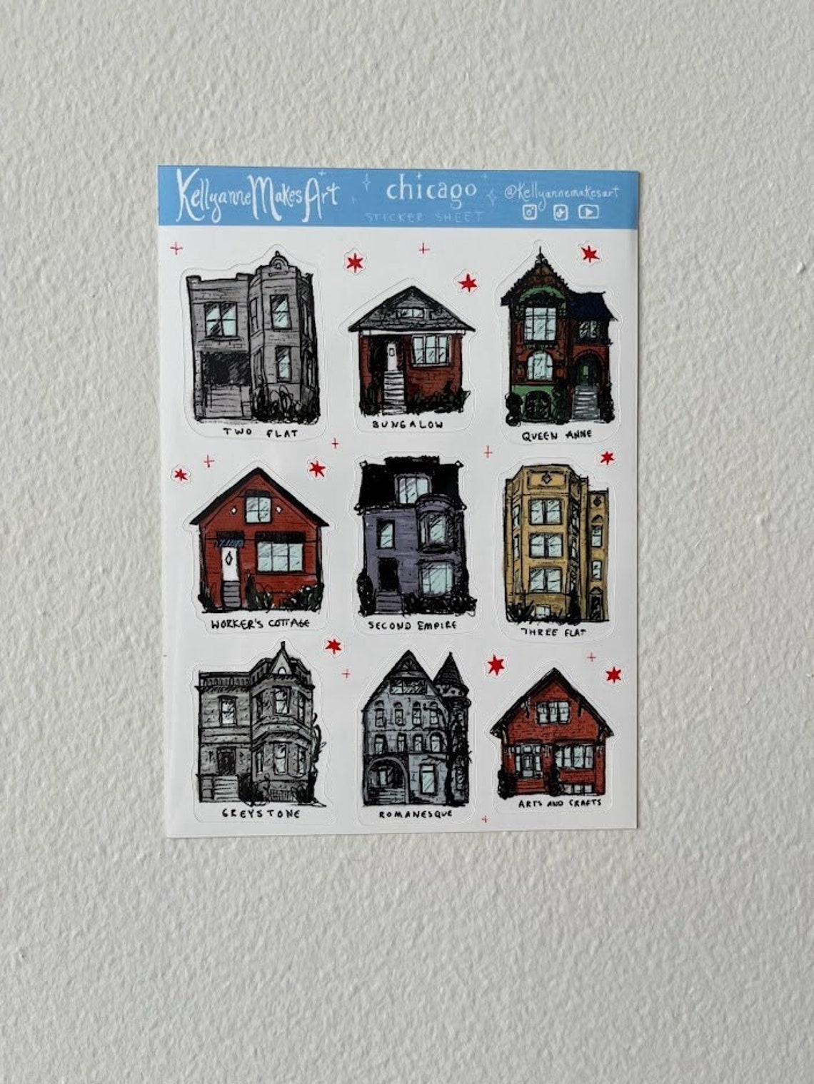 Chicago Architecture Sticker Sheet - Etsy