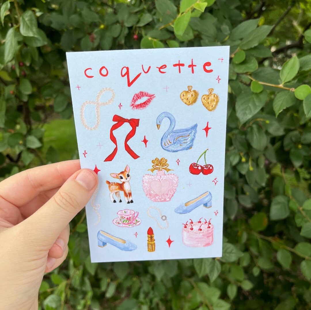 Coquette Postcard - Etsy