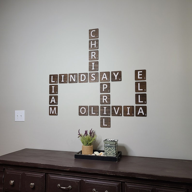 4x4 Inch Scrabble Tile Letters - Wall Art - Wall Decor - Etsy
