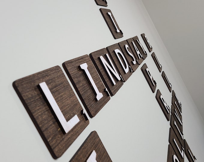55 Scrabble Tile Wall Art Letters Handmade/customizable Price per Tile ...