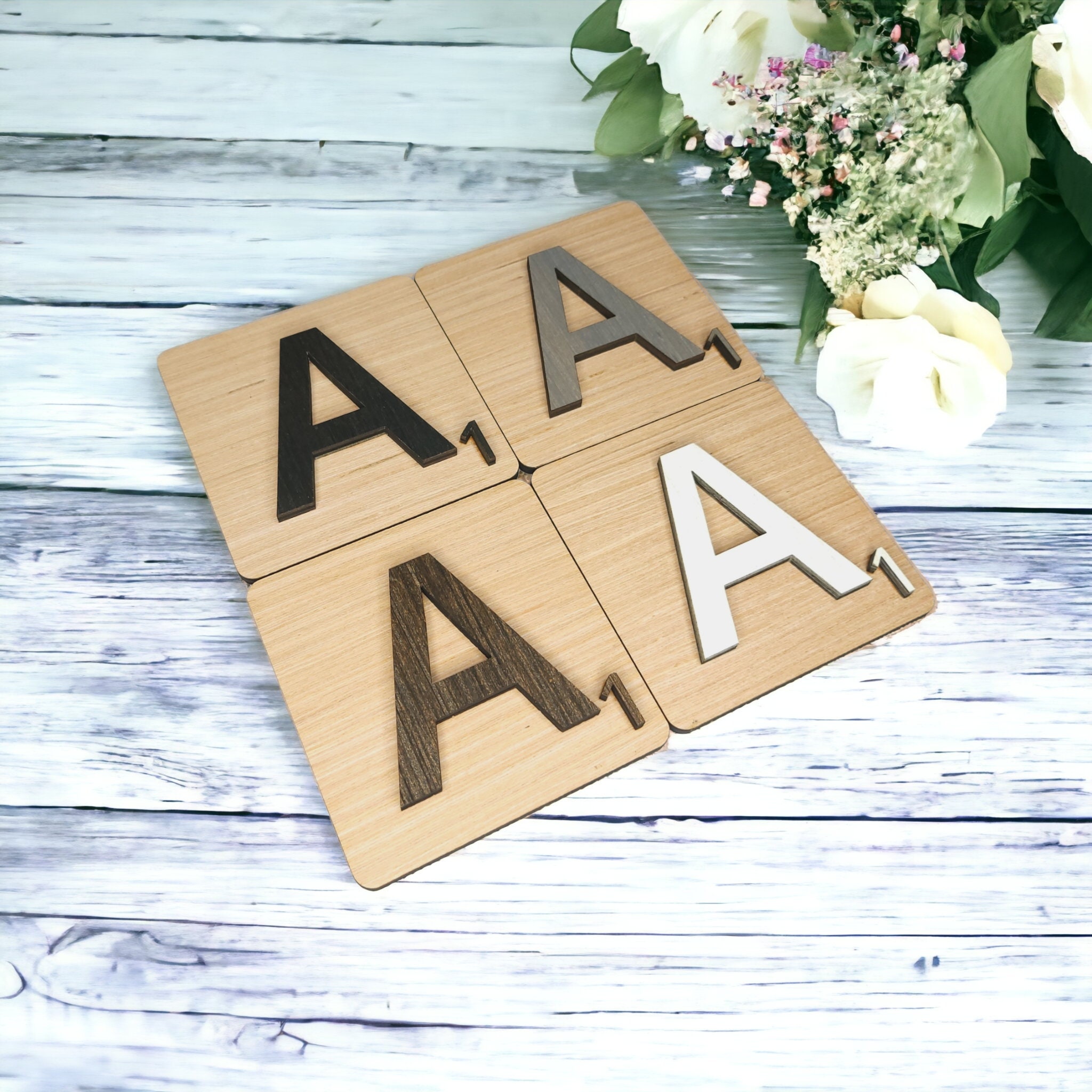 4 to 12 Inch 3D Scrabble Wall Tile Letters