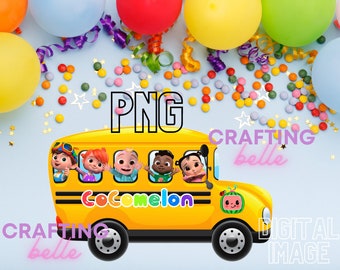 Cocomelon School Bus Png - Etsy Finland