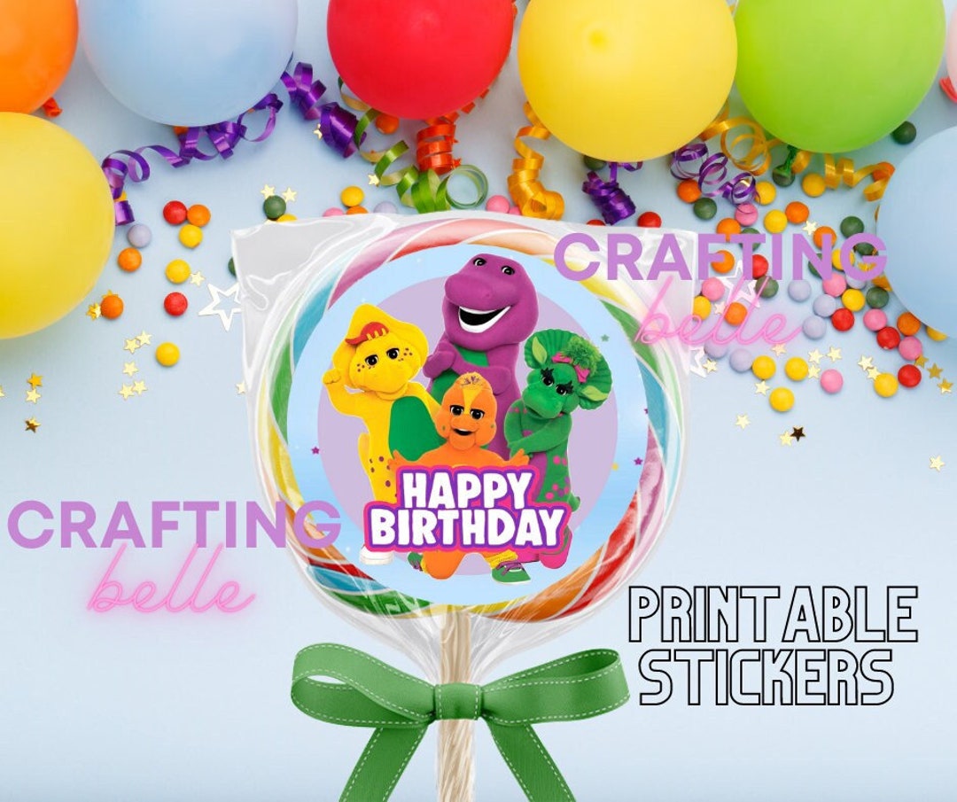 Barney and Friends Printable Stickers - Etsy