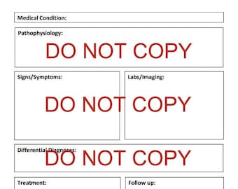 Medical Condition Template - Etsy