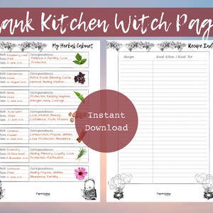 Blank Kitchen Witch Journal | House Witch | Kitchen Magic | Kitchen ...