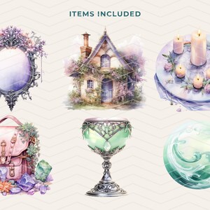 37 PNG Watercolor Pastel Witch Clipart, Pastel Witchcraft Clip Art ...