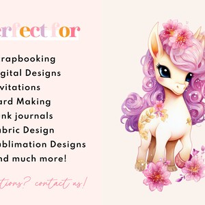 Watercolor Cute Kawaii Unicorn Clipart Bundle,commercial Use ...