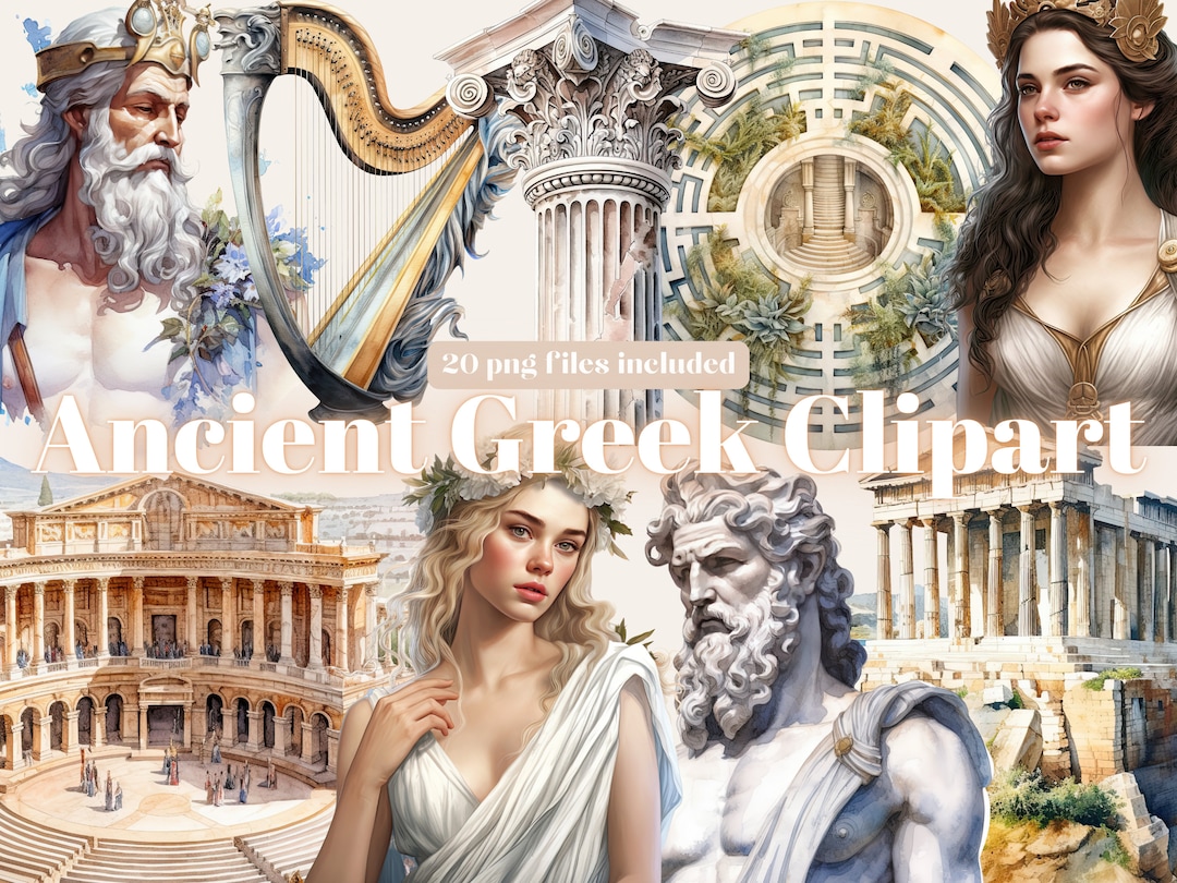 20 PNG Watercolor Fantasy Ancient Greek Clipart, Ancient Greek ...