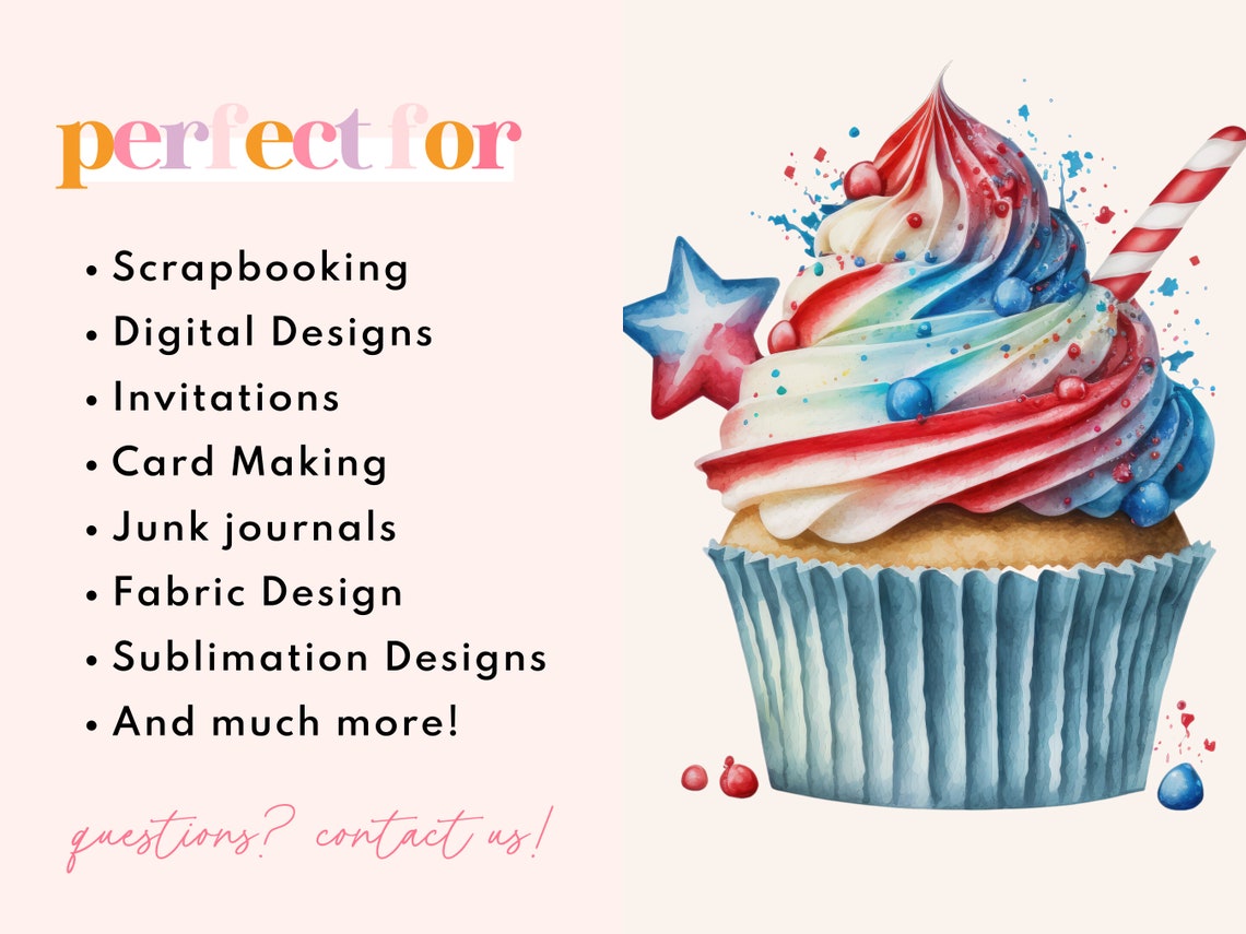 Watercolor 4th July Clipart Independence Day Clipart Camper - Etsy