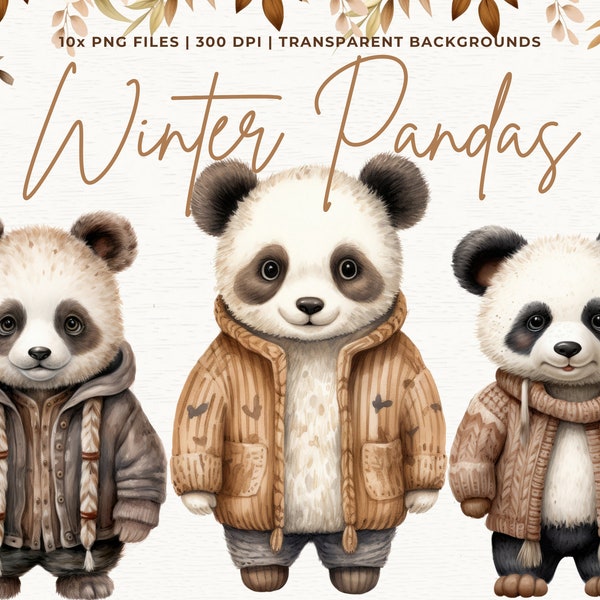 Panda Watercolor - Etsy