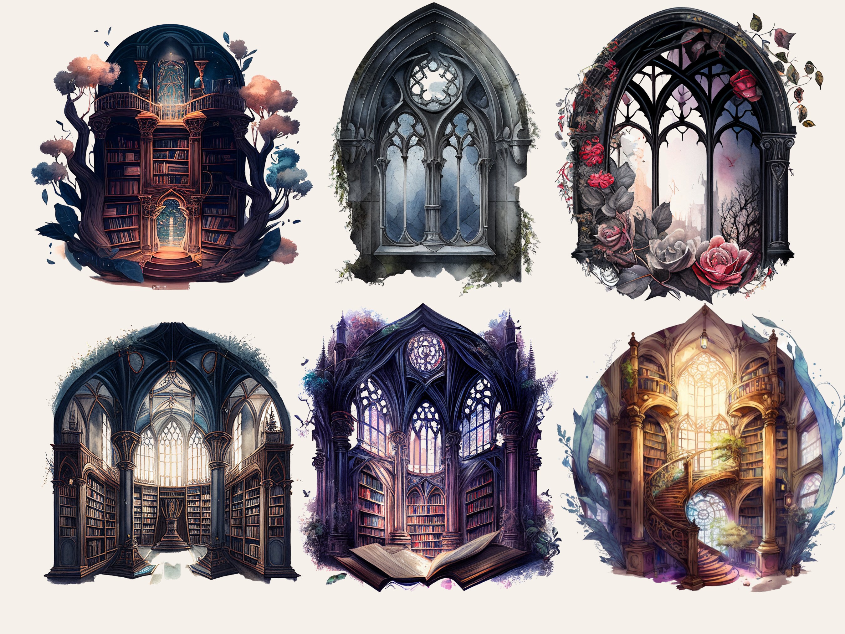 23 Dark Academia Clipart Pack PNG Beautiful Witch Fantasy - Etsy UK
