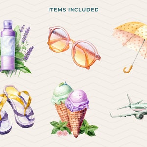 Watercolor Travel Clipart, 28 PNG World Travel, Travel Summer Clipart ...