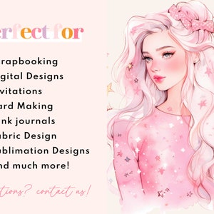 Fashion Dolls PNG Clipart Bundle Cute Paper Doll Chibi Girls ...