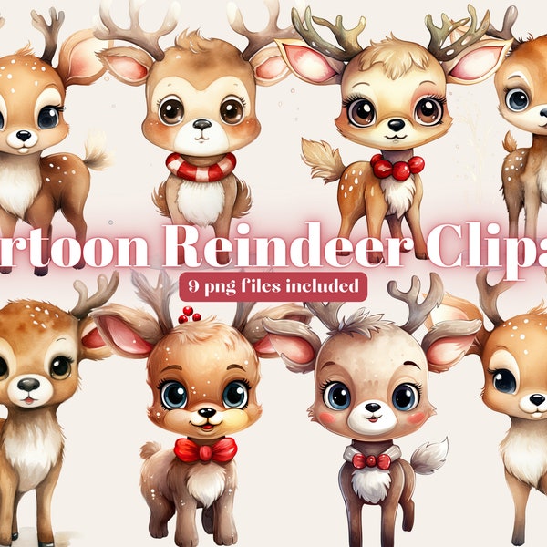 Reindeer Clipart - Etsy