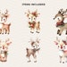 Watercolor Christmas Reindeer PNG Bundle, Digital Crafts Designs ...