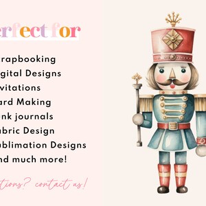 Retro Nutcracker Clipart, Watercolor Nutcracker Graphic PNG, Christmas ...