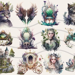 14 Nature Princess Pack | PNG | Beautiful Fairytale Clip Art ...