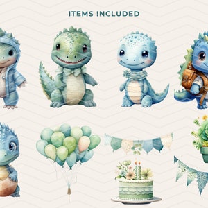 Cute Watercolor Dinosaur Clipart, Dinosaurs Clipart, Nursery Clipart ...