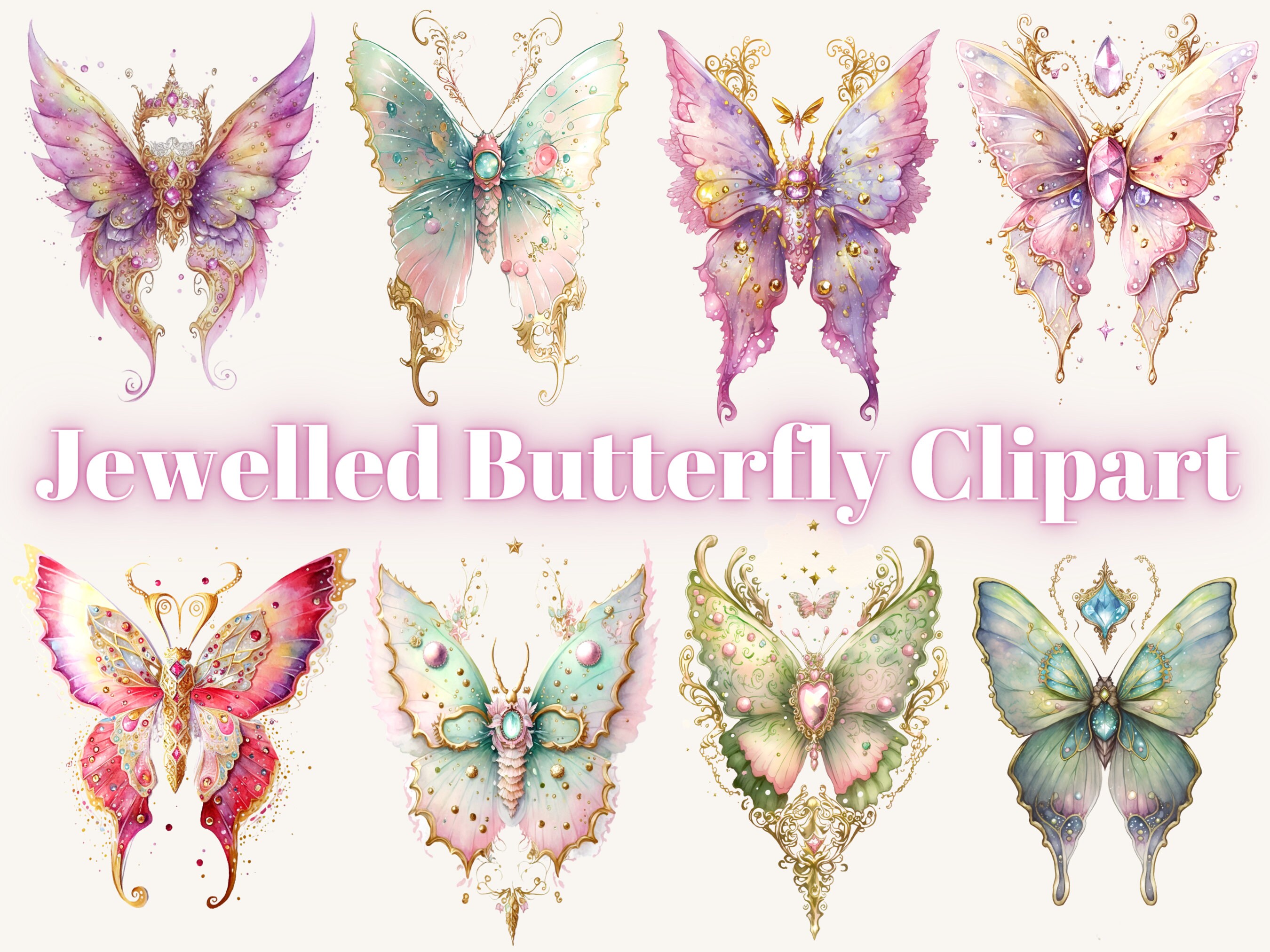Best Colorful Butterfly Clipart Bundle Butterfly Png Exotic - Etsy