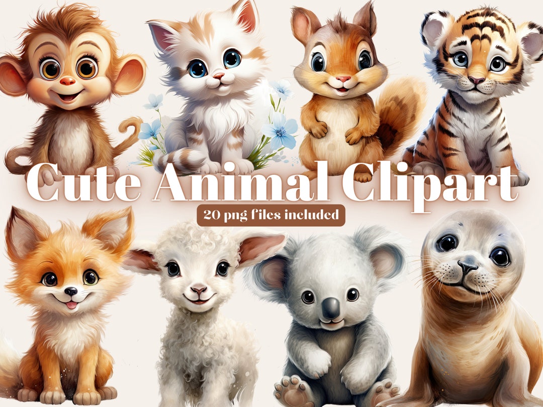 Woodland Animals Clipart Watercolor, Clipart for Commercial Use ...