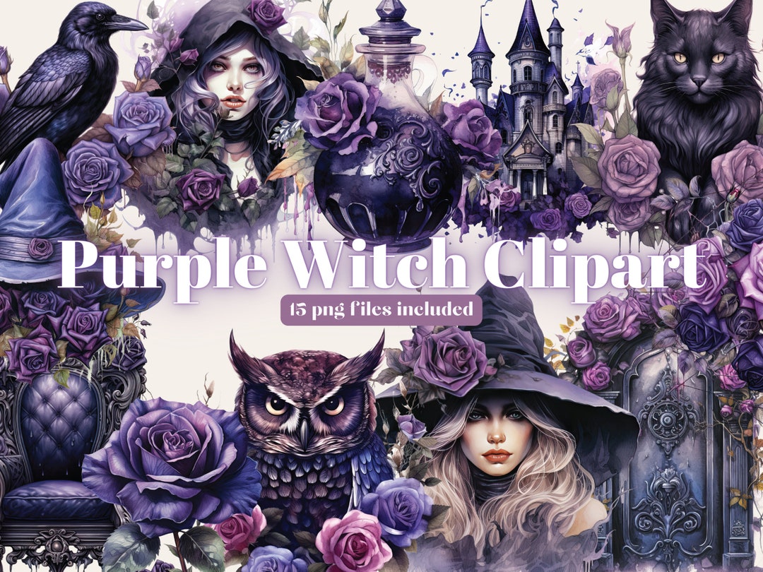 Dark Rose Witch Clipart Clipart, Magic Witch Clipart PNG, Witches PNG ...