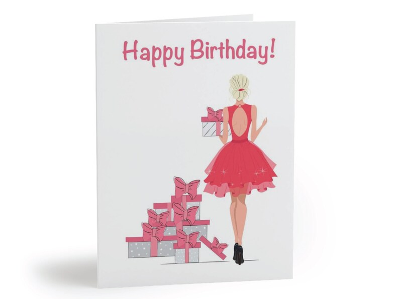 Fashion Girl Birthday Card Fashion Greeting Birthday Card - Etsy
