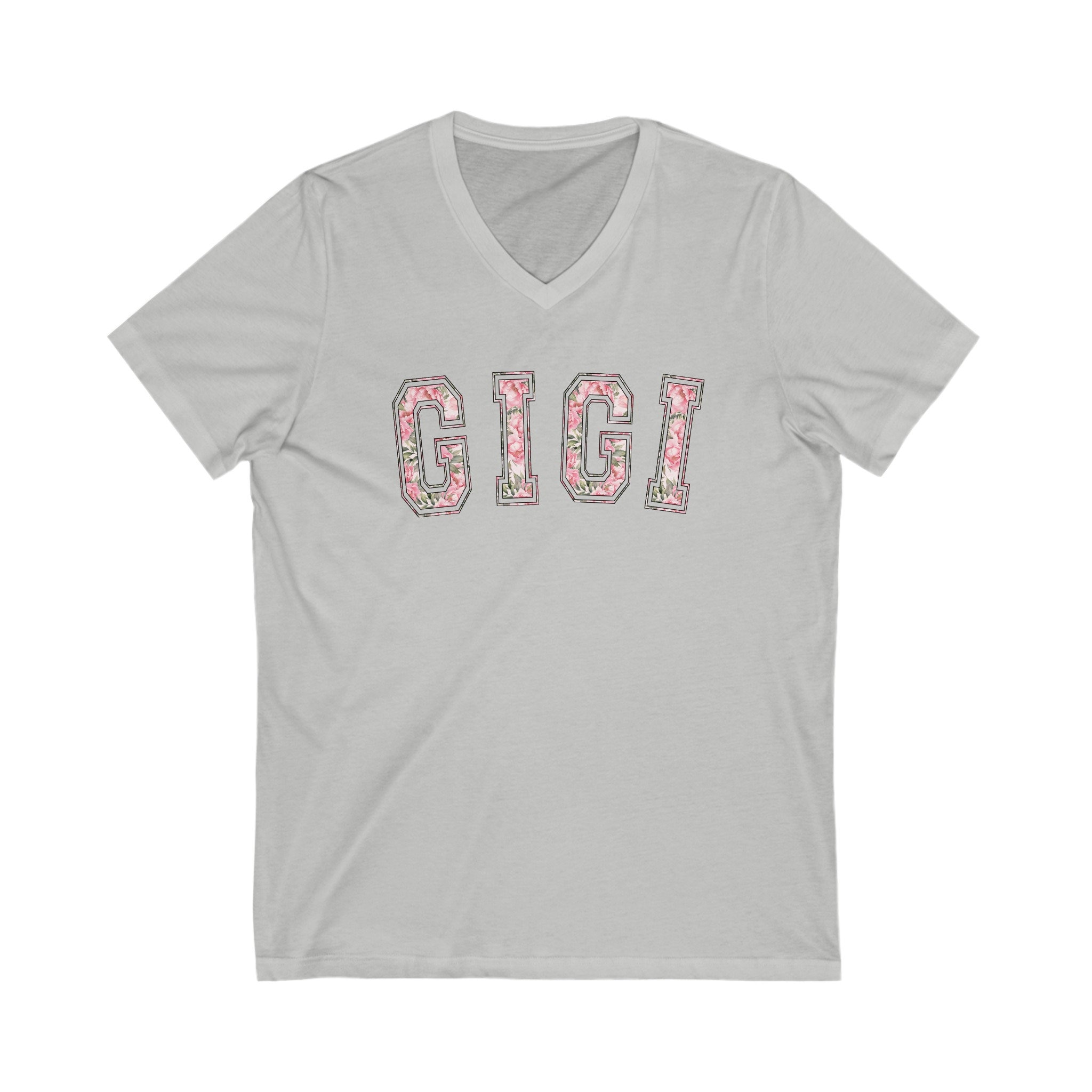 Gigi V-neck Tshirt, Gift for Gigi, V Neck Gigi Shirts, Floral Gigi ...