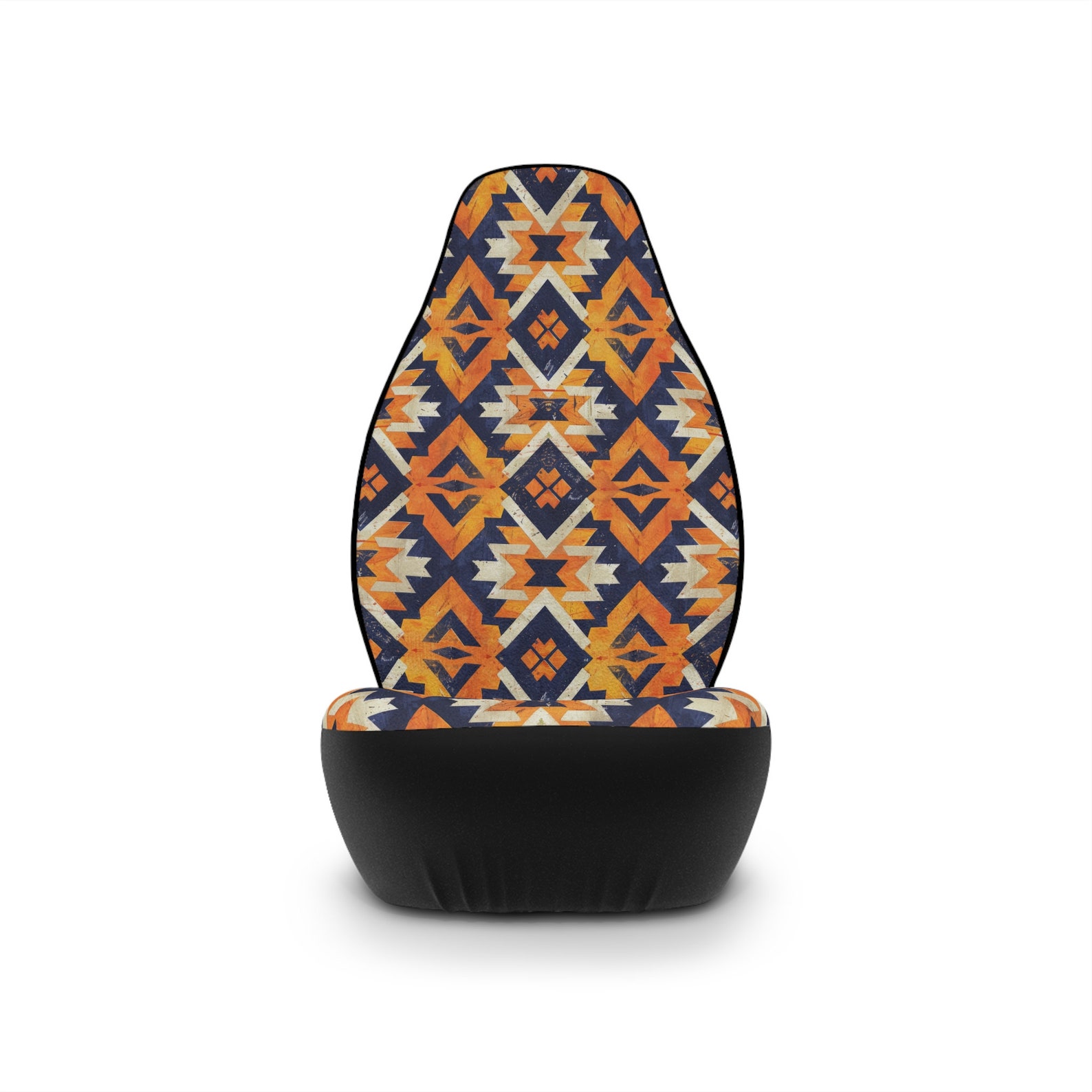 Aztec Car Seat Covers for Vehicle, Orange and Blue SUV Seat Protectors ...