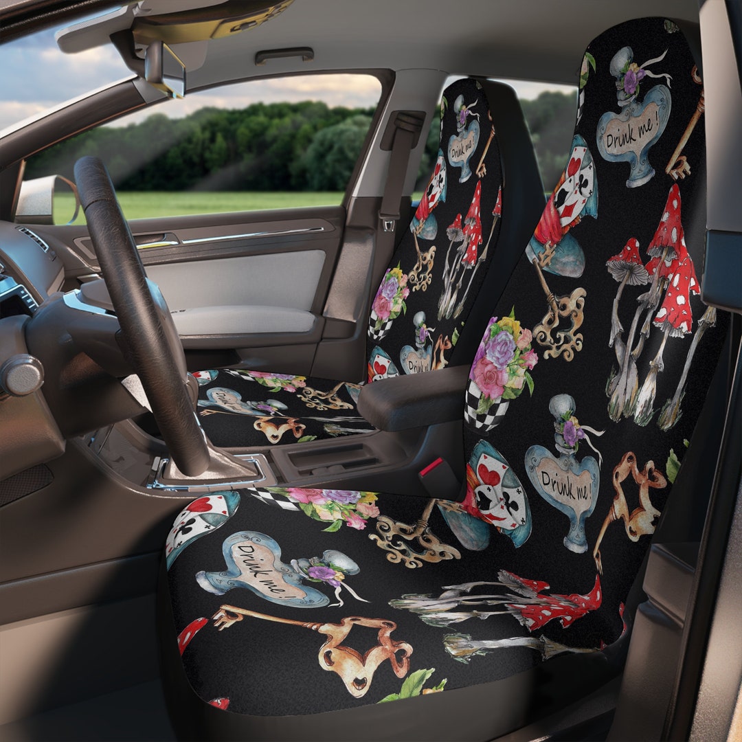 Car Seat Covers Vehicle, Wonderland Themed Seat Cover, Gift for Her Car ...
