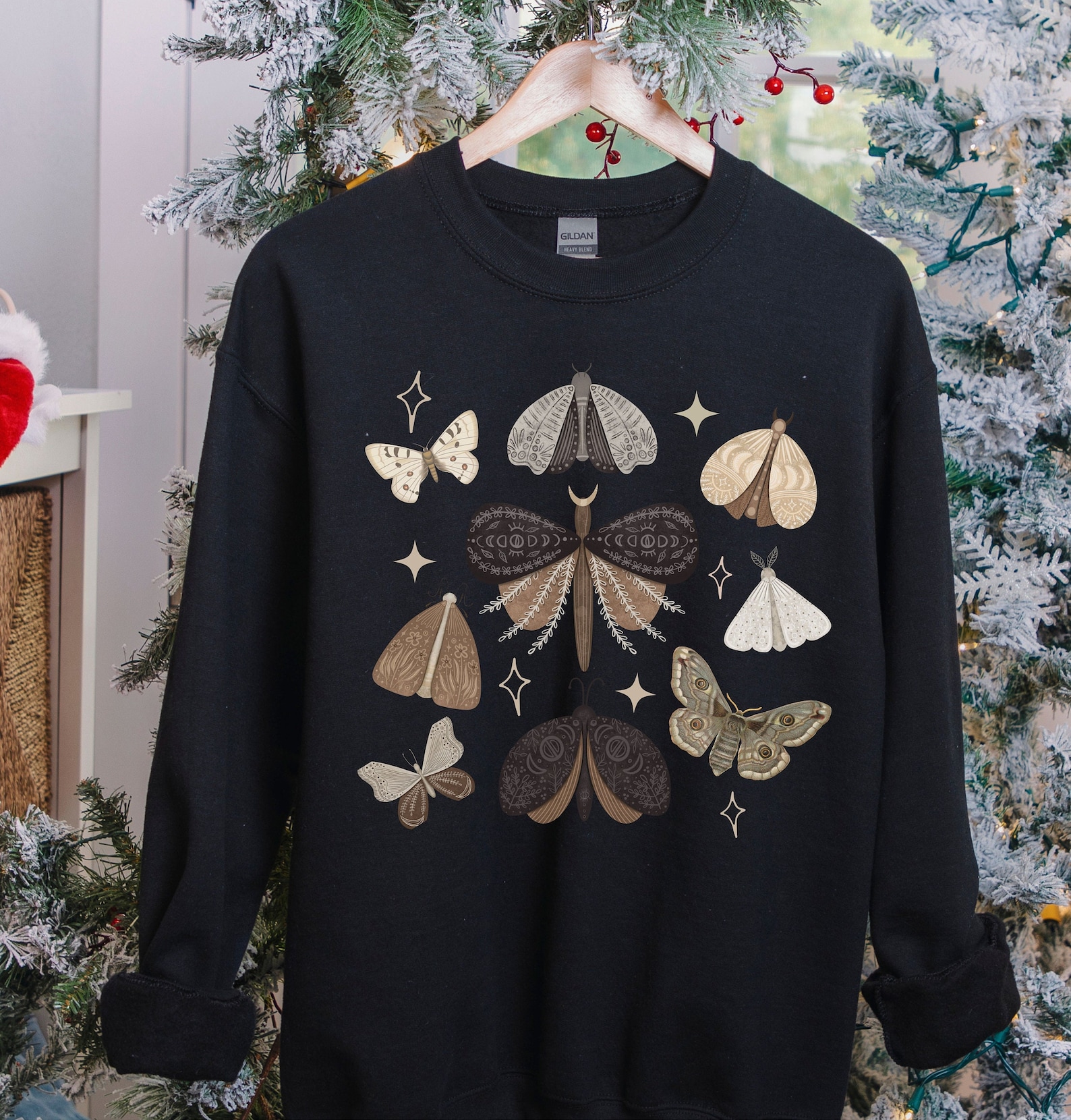 Moth Sweatshirt Insect Shirt Dark Acedemia Moths Moon - Etsy