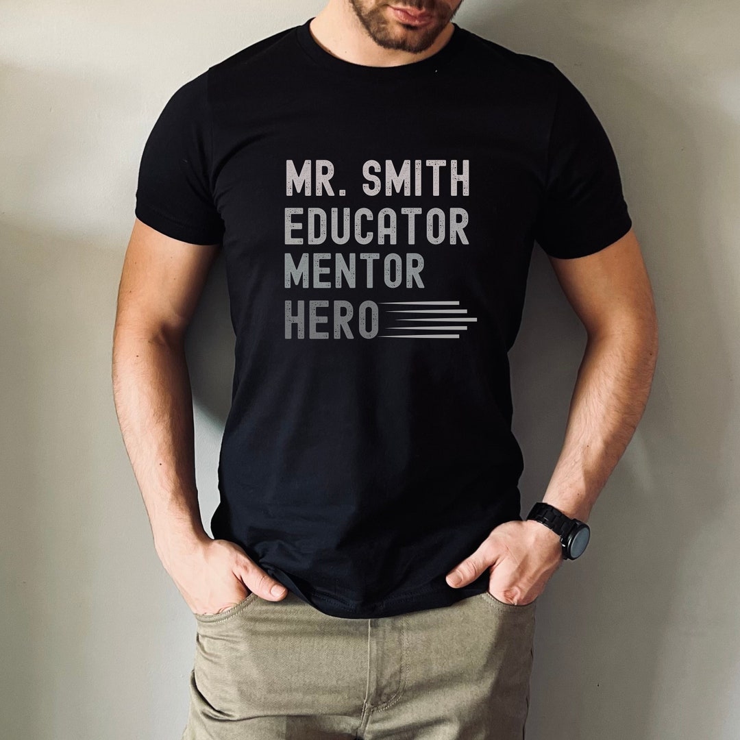 Personalized Teacher Shirt for Men, Custom Male Teacher Tshirt, Teacher ...