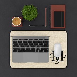 Personalized Monogram Desk Mat, Custom Monogrammed Letter Home Office ...