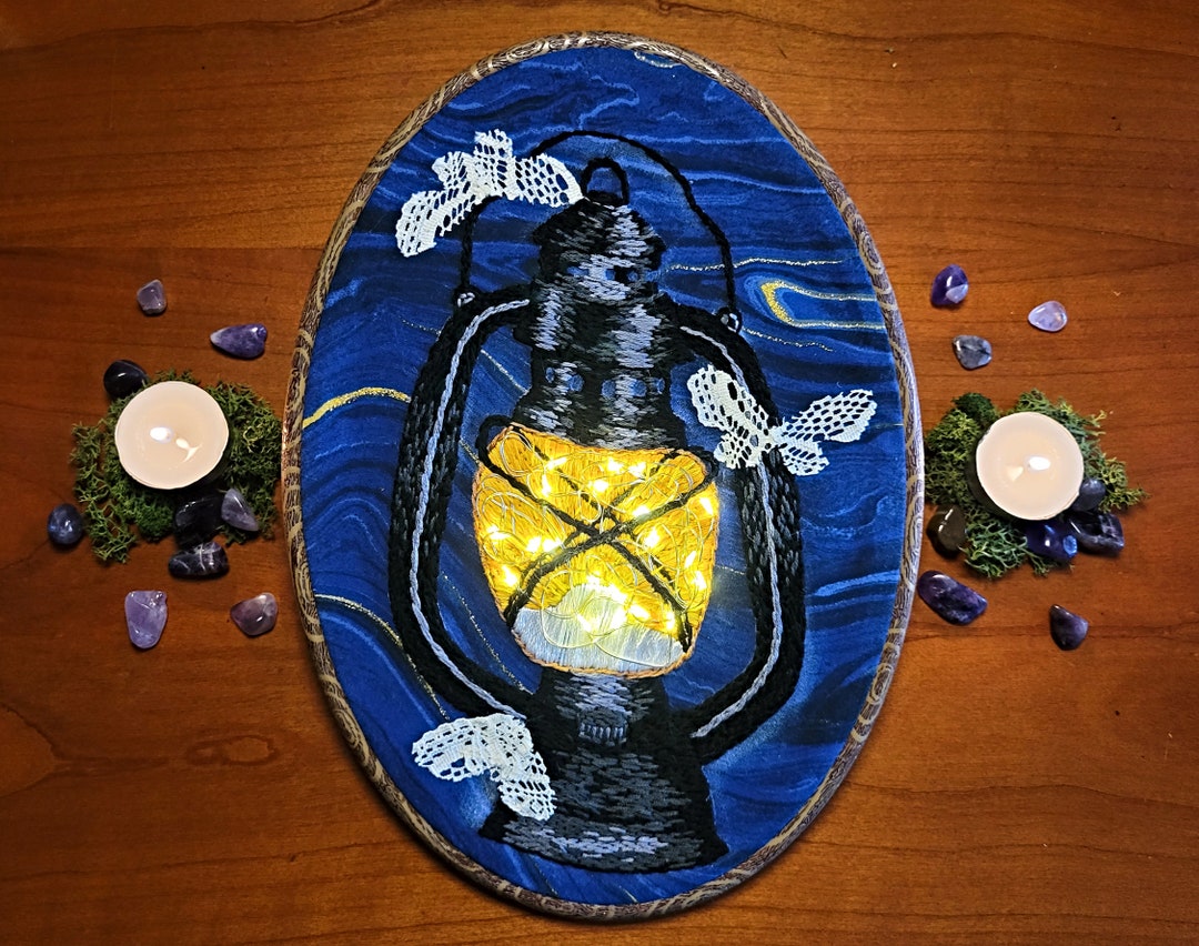 Magical Light-up Lantern Embroidery Thread Painting - Etsy