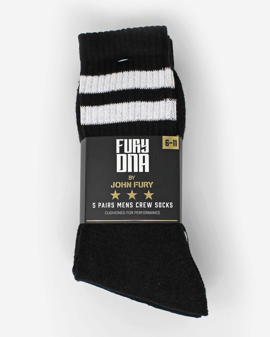 Fury DNA 5pk Men's Crew Socks Black White and Grey - Etsy UK