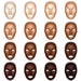 Face Chart Skin Bases 16 Colours Photoshop, Procreate, Krita, Clip ...