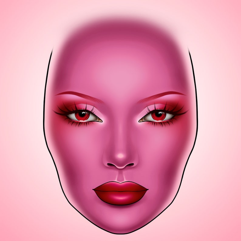 Face Chart Skin Bases (36 Colours) | Photoshop, Procreate, Krita, Clip ...