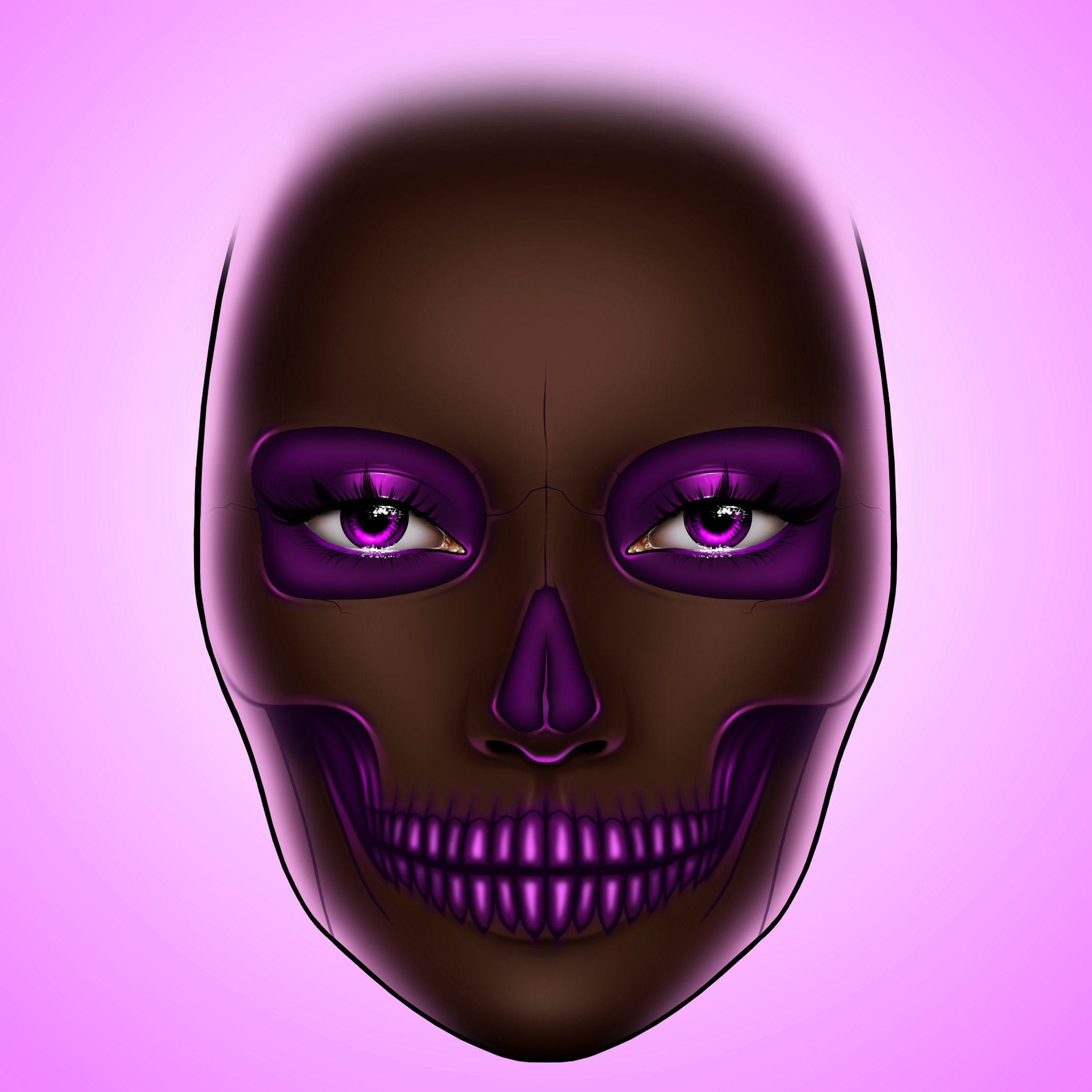 Face Chart 56-piece Halloween Stamp Brush Pack | Photoshop, Procreate ...