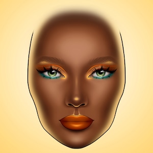 Face Chart Skin Bases (16 Colours) | Photoshop, Procreate, Krita, Clip ...