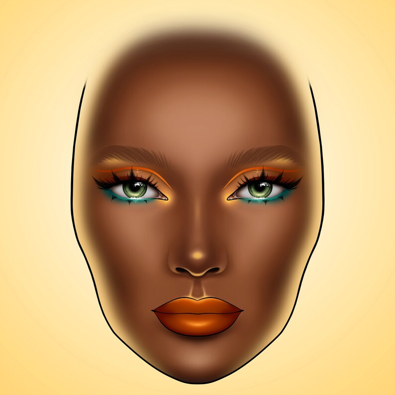 Face Chart Skin Bases (16 Colours) | Photoshop, Procreate, Krita, Clip ...