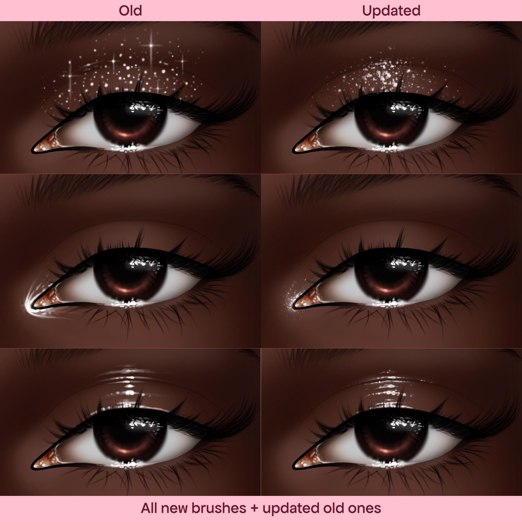 42 Gloss, Glitter & Glow Stamp Brush Pack | Photoshop, Procreate ...