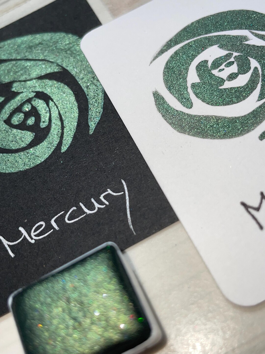 Mercury | Watercolor Paint | Planets | Calligraphy | Shimmer Paint ...