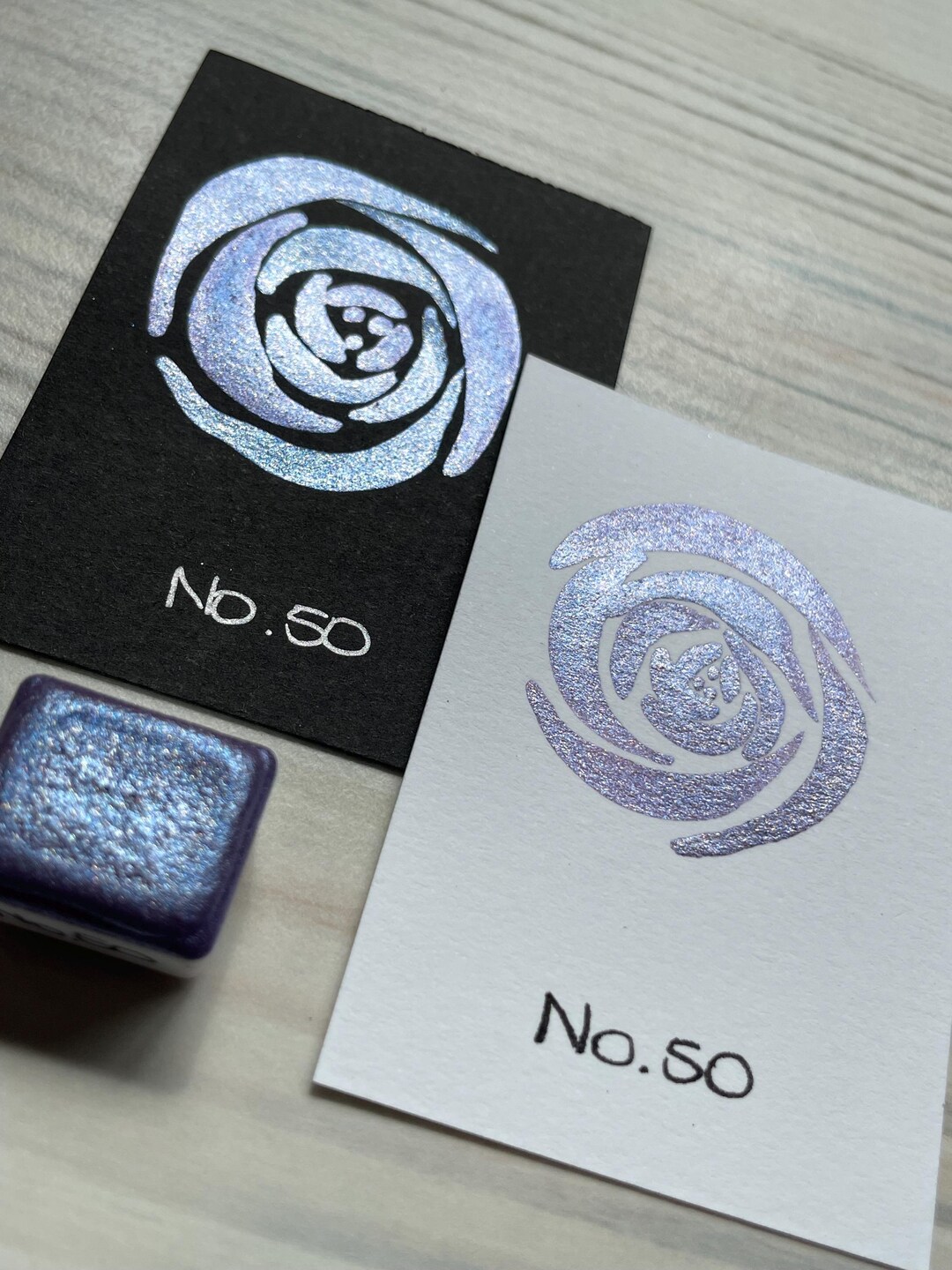 No. 50 | Watercolor | Vegan | Holo | Numbers | Glitter | Calligraphy ...