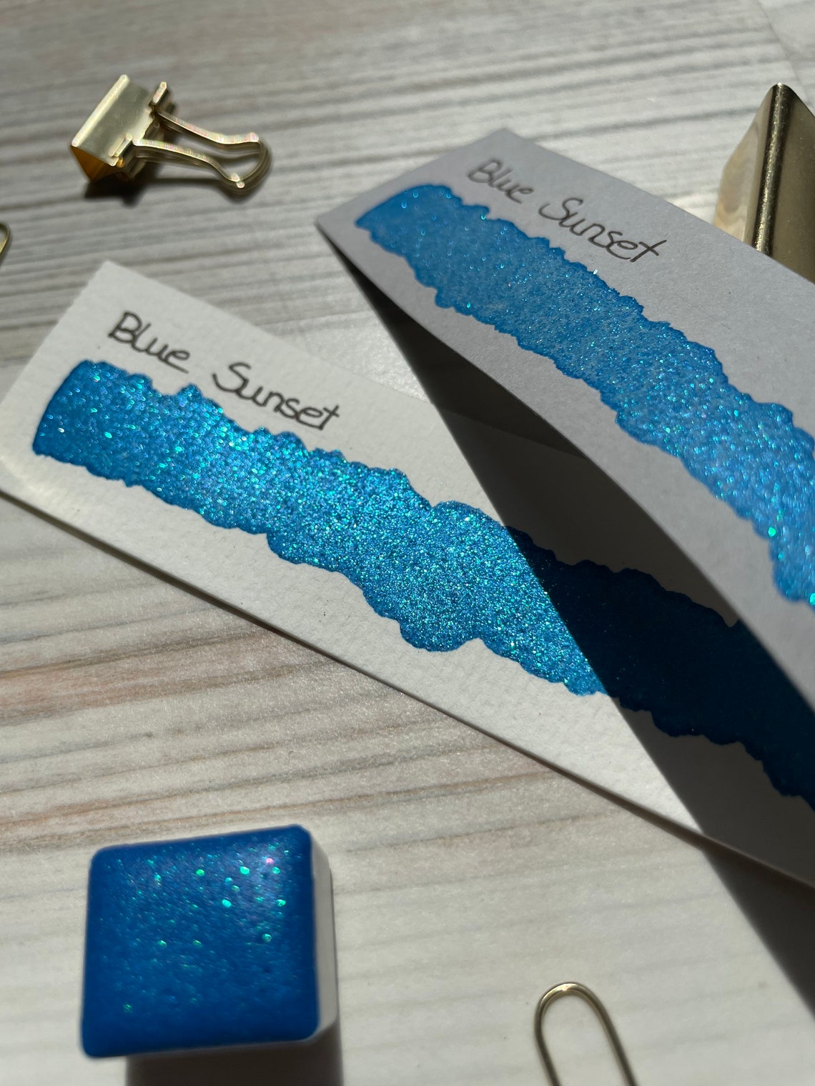Blue Sunset | Watercolor Paint | Watercolor 1/2 Pan | Smoothies | Vegan ...