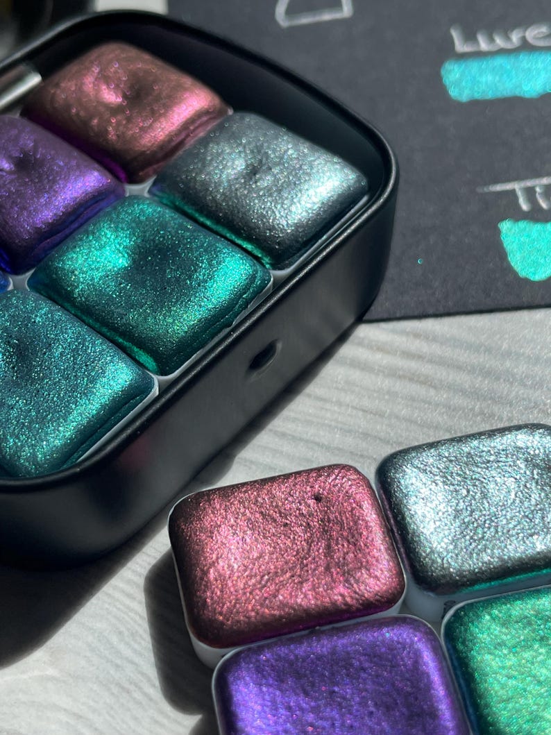 Deep Sea Set | Watercolor | Dualtone | Shimmer | Calligraphy ...