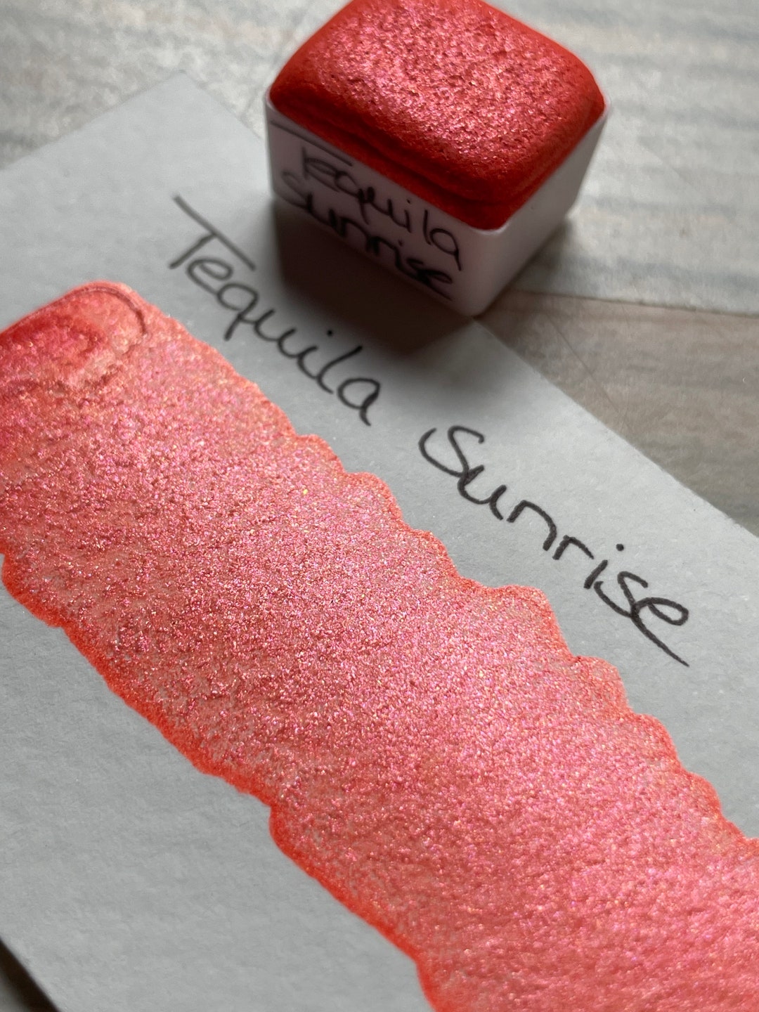 Tequila Sunrise | Watercolor Paint | Watercolor 1/2 Pan | Cocktail ...