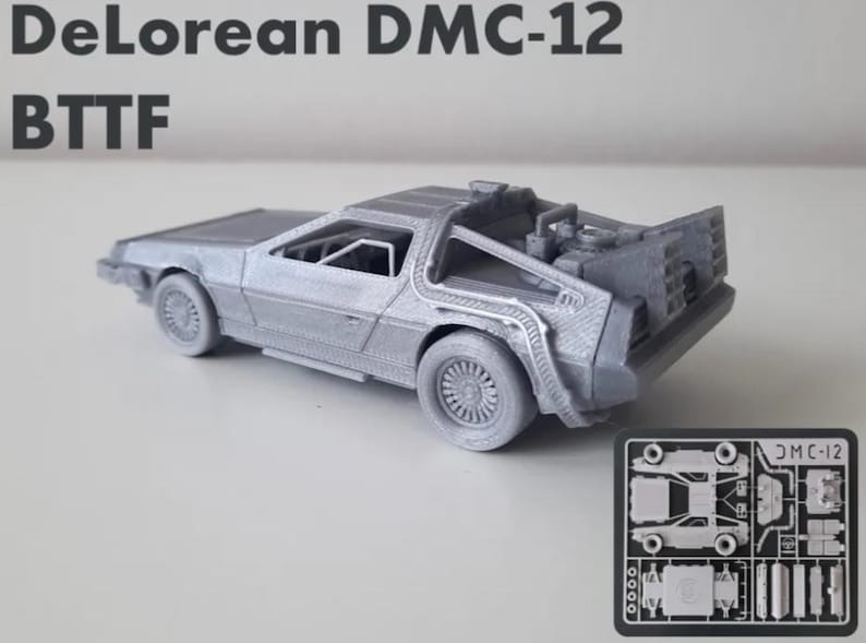 Delorean DMC-12 Kit Card | 3D Printed Back to the Future Model ...