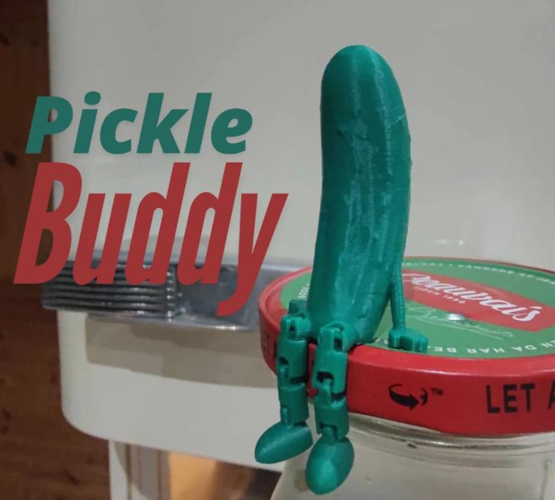 Articulated Pickle With Legs - 3D Printed Toy - Flexible, Customizable, Available in Multiple ...