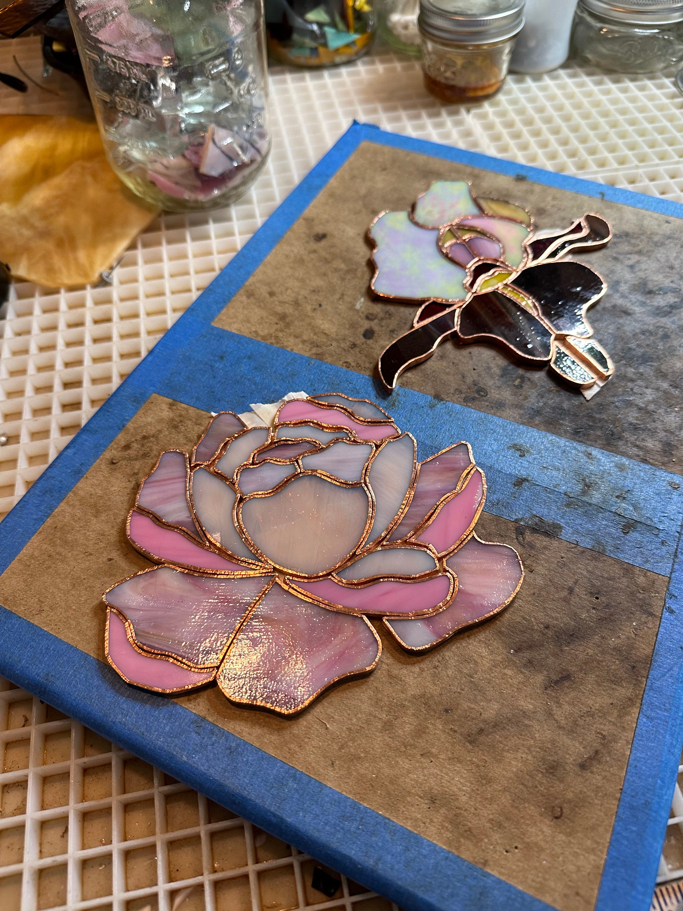 Digital Pattern - Stained Glass Freestanding Spring Floral Decoration ...