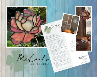 Digital Pattern - Stained Glass Freestanding Spring Floral Decoration ...