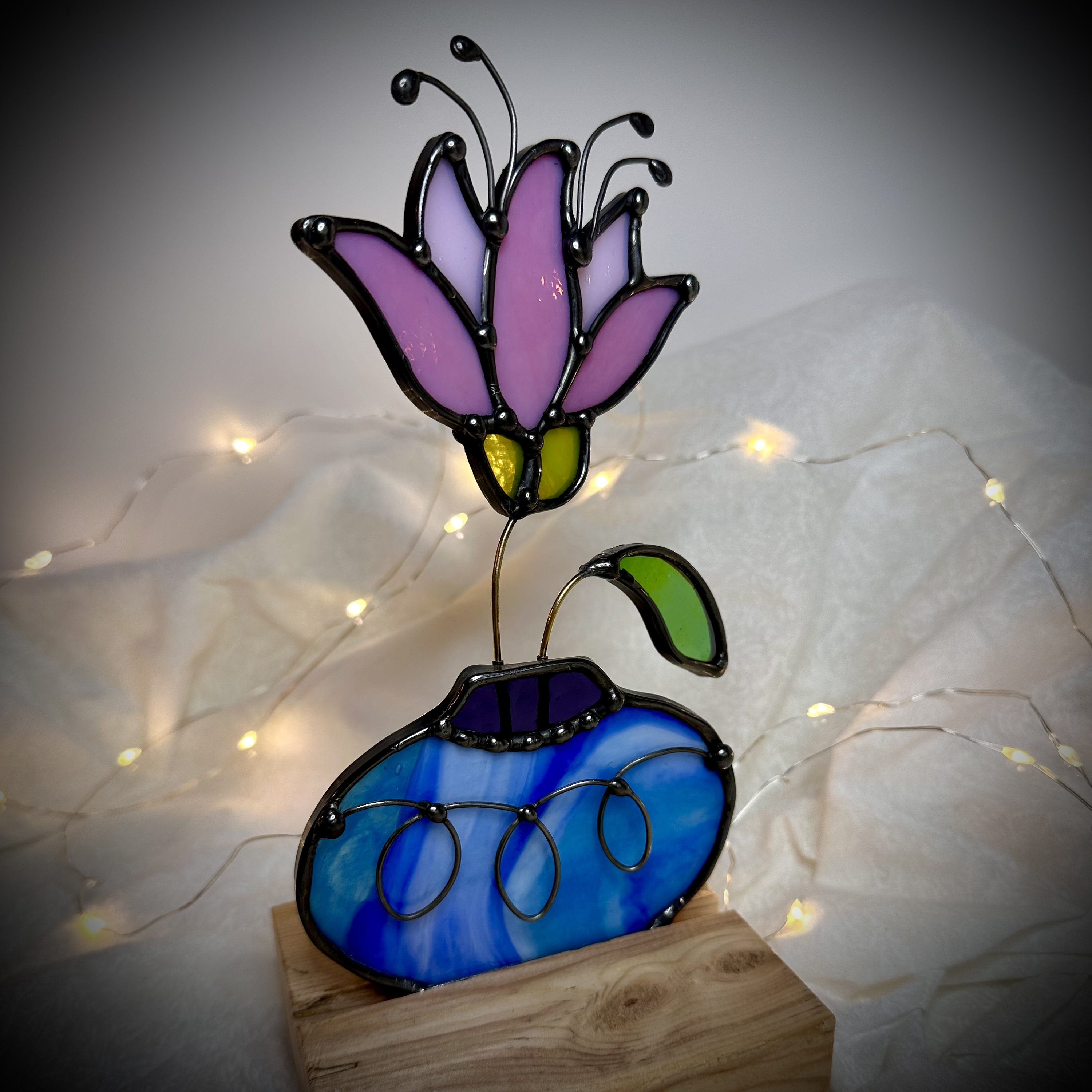 Digital Pattern - 3 Stained Glass Spring Flower Vases With Removable ...